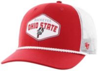 '47 Adult Ohio State Buckeyes Red Ace Out Rope Adjustable Trucker Hat ...