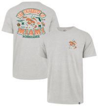 '47 Men's Miami Hurricanes Grey Regional Backer Short Sleeve T-Shirt ...