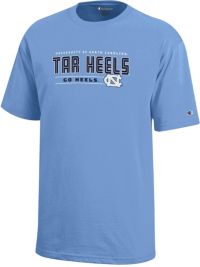 Champion Youth North Carolina Tar Heels Light Blue Jersey Short Sleeve ...