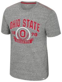 Colosseum Men's Ohio State Buckeyes Heather Grey Pop Pop Short Sleeve T ...