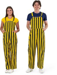 Game Bibs Adult Navy/Maize College Stripes Overalls | Dick's Sporting Goods