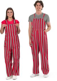 Game Bibs Adult Scarlet/Grey College Stripes Overalls | Dick's Sporting ...