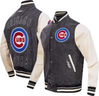 Pro Standard Men's Chicago Cubs Black Denim Varsity Jacket | Dick's ...
