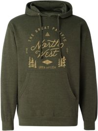 Great PNW Men's Pacific Northwest Green Survery Pullover Hoodie | Dick ...