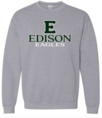 Pel Athletic Adult Edison Prep Logo Grey Crewneck Sweatshirt | Dick's ...