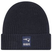 New Era Adult New England Patriots Charcoal Sideline Cuffed Knit Beanie ...