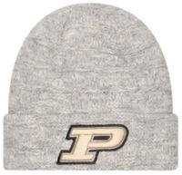 New Era Women's Purdue Boilermakers Grey Metallic Cuffed Knit Beanie ...