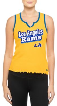 New Era Women's Los Angeles Rams Yellow Wave Edge Tank Top | Dick's ...