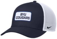 Nike Adult BYU Cougars Navy Rise Twill Patch Trucker Hat | Dick's ...
