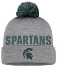 Nike Adult Michigan State Spartans Dark Grey Heather Peak Knit Beanie ...