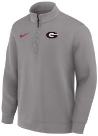 Nike Men's Georgia Bulldogs Dust Coaches Dri-FIT Half-Zip Jacket | Dick ...