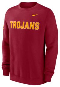 Nike Men's USC Trojans Team Crimson Fleece Club Crewneck Sweatshirt ...