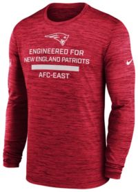Nike Men's New England Patriots University Red Velocity Long Sleeve T ...