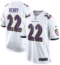 Nike Men's Baltimore Ravens Derrick Henry #22 White Game Jersey | Dick ...