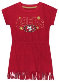 NFL Team Apparel Girls' San Francisco 49ers Red Fringe Dress | Dick's ...