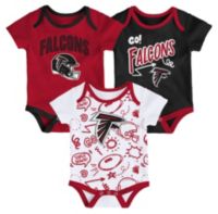 NFL Team Apparel Infant Atlanta Falcons Red All Day Play 3-Pack Creeper ...