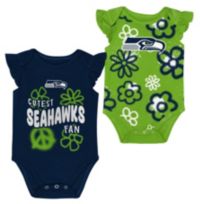 NFL Team Apparel Infant Seattle Seahawks Navy Newborn Heart Content 2 ...