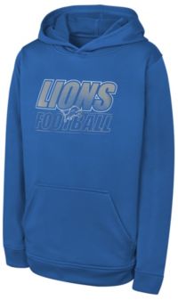 NFL Team Apparel Youth Detroit Lions Blue Spark Extra Point Hoodie ...