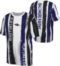 NFL Team Apparel Youth Baltimore Ravens Soccer Stripe Multicolor T ...