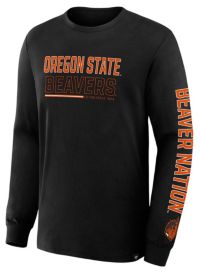 NCAA Men's Oregon State Beavers Black Legacy Cotton Long Sleeve T-Shirt ...