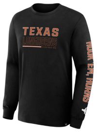 NCAA Men's Texas Longhorns Black Legacy Cotton Long Sleeve T-Shirt ...