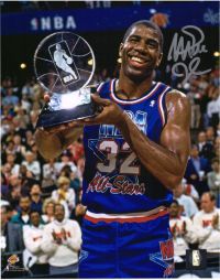 NBA Magic Johnson All Star Game Authentic Autographed 8" x 10" Photo ...