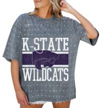 Gameday Couture Women's Kansas State Wildcats Grey Rhinestone T-Shirt ...