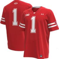 Under Armour Men's Wisconsin Badgers Red Special Game Throwback Replica ...