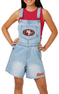 FOCO Women's San Francisco 49ers Denim Overalls | Dick's Sporting Goods