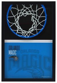 Open Road Orlando Magic Basketball Hoop Block Printed Glass Wall Decor ...