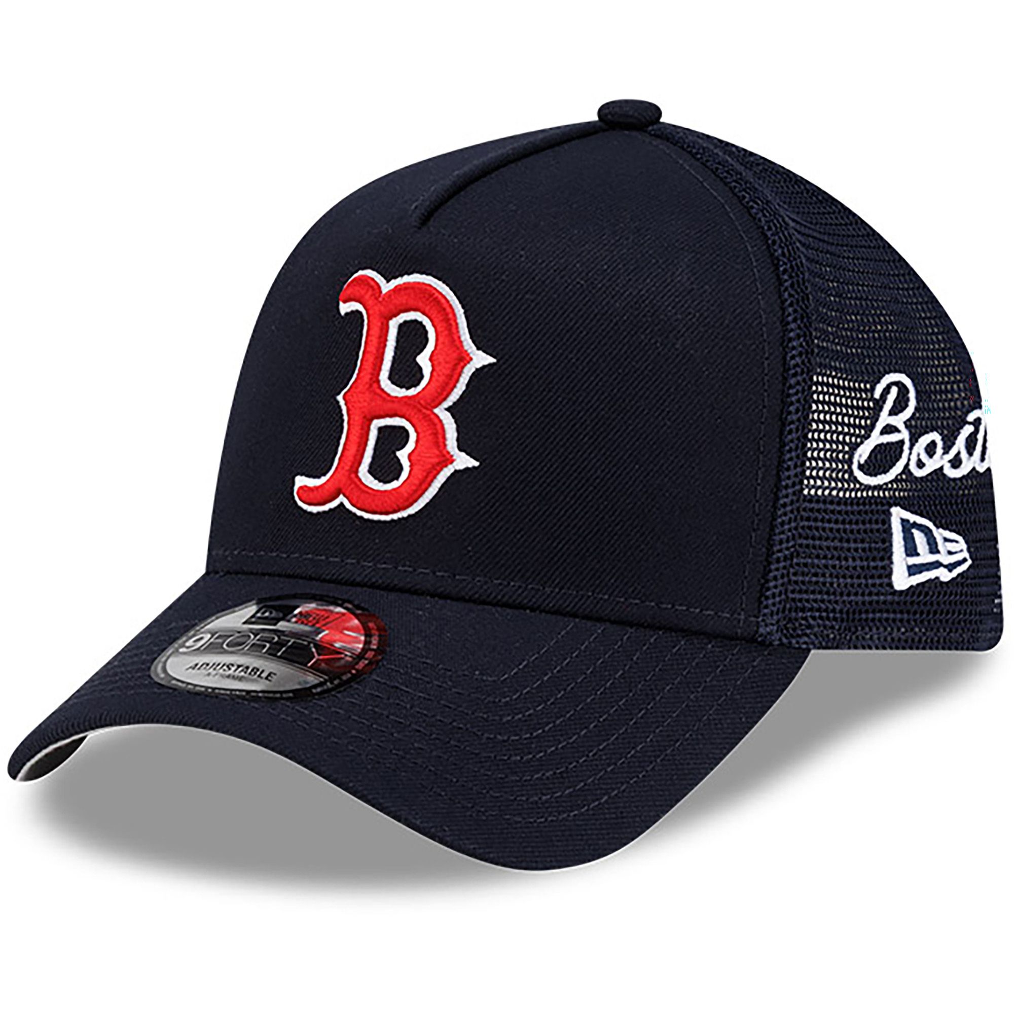 New Era Adult Boston Red Sox Navy 9Forty Adjustable Trucker Hat | Dick ...