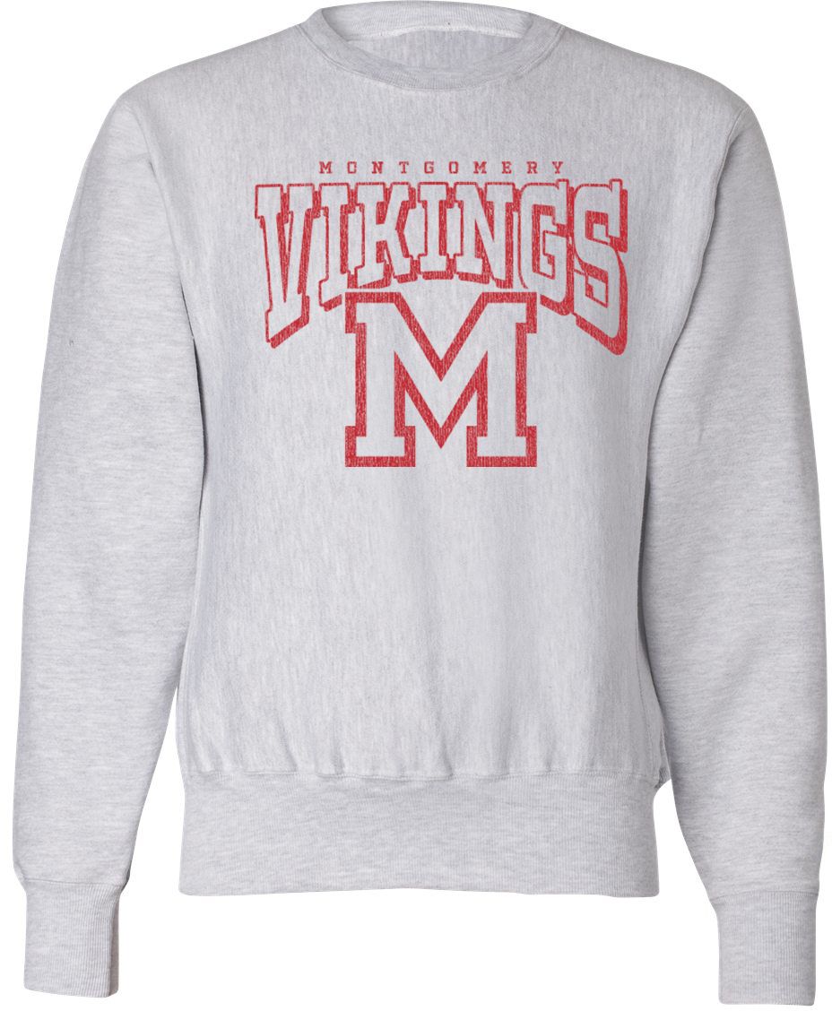 Pel Athletic Adult Montgomery High School Ash Crewneck Sweatshirt ...