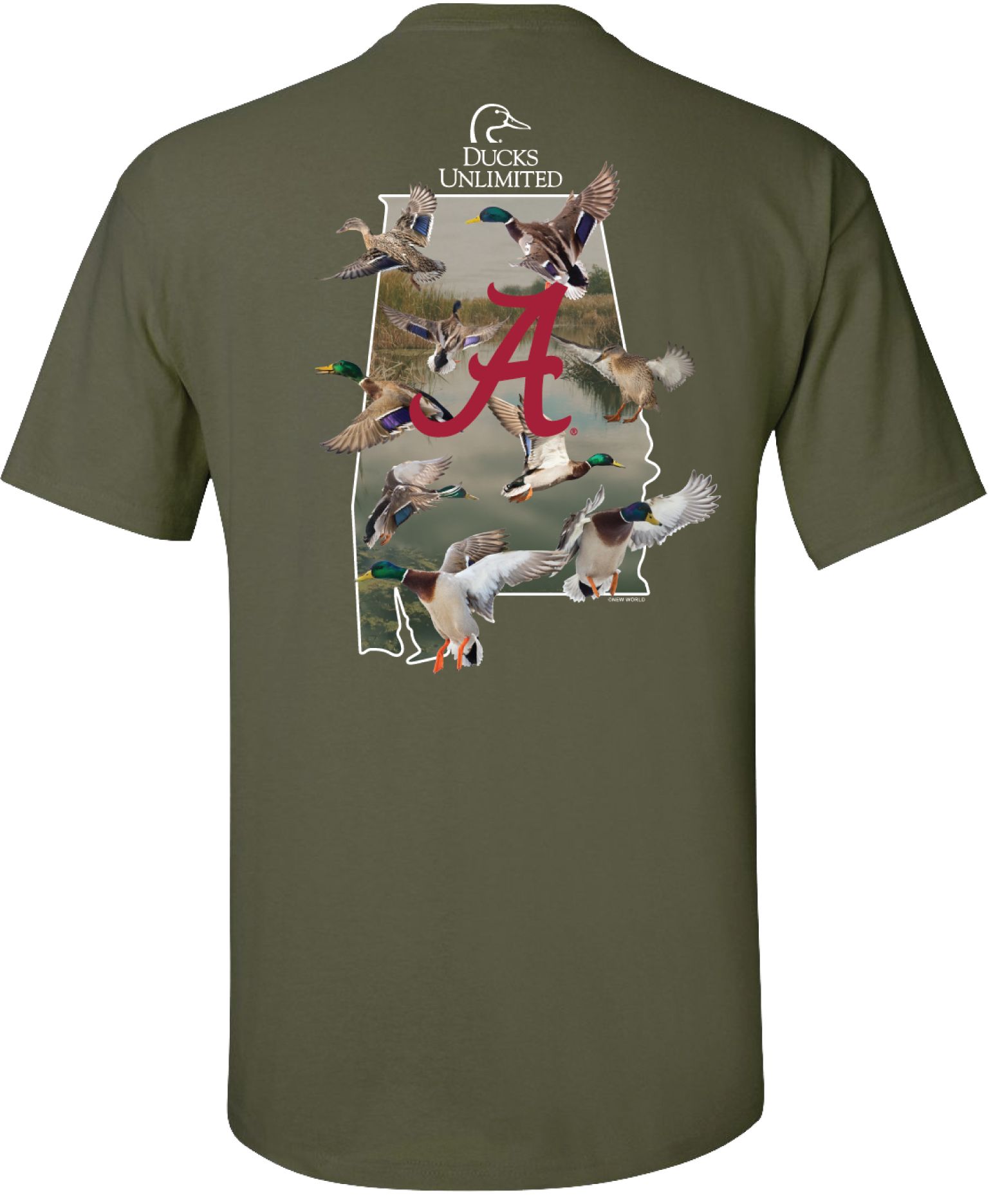 New World Graphics Men's Alabama Crimson Tide Green Ducks Unlimited ...