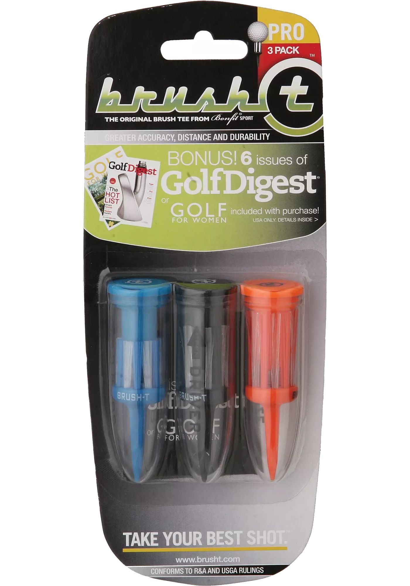 brush-t PRO Assorted Golf Tees - 3 Pack | Golf Galaxy