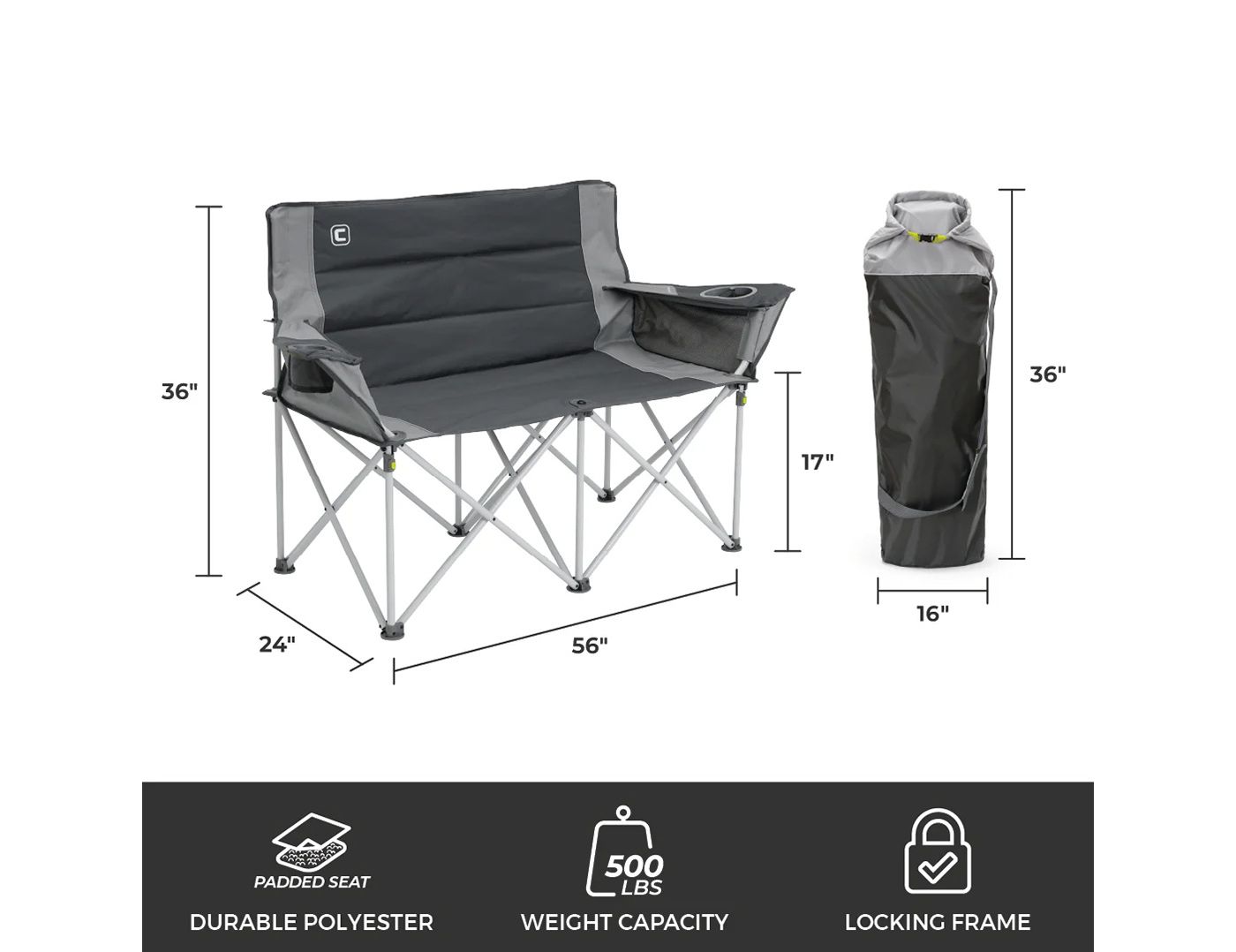 CORE Loveseat Double Outdoor Camp Chair | Publiclands