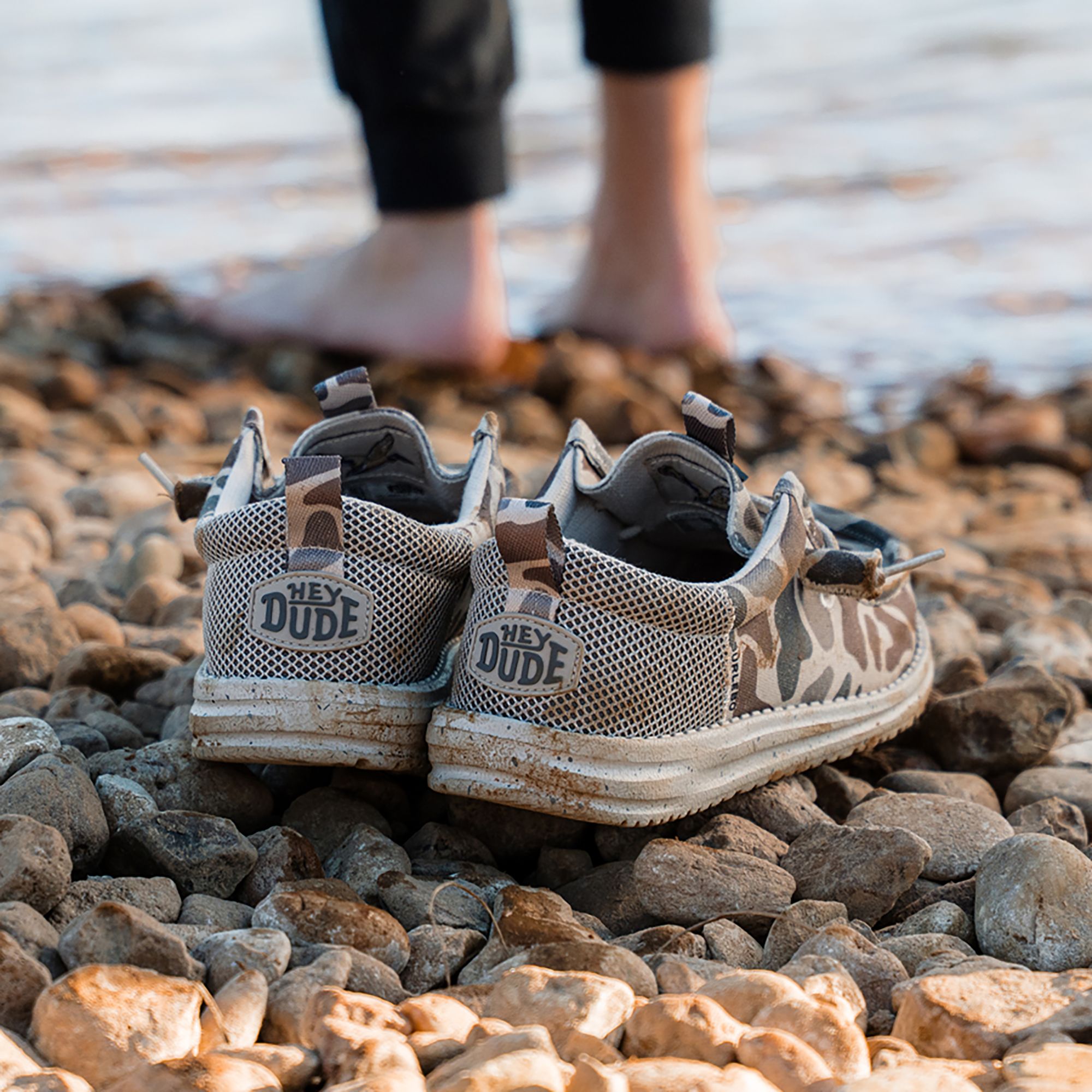 Hey Dude x Burlebo Kids' Wally Funk Deer Camo Shoes | Dick's Sporting Goods