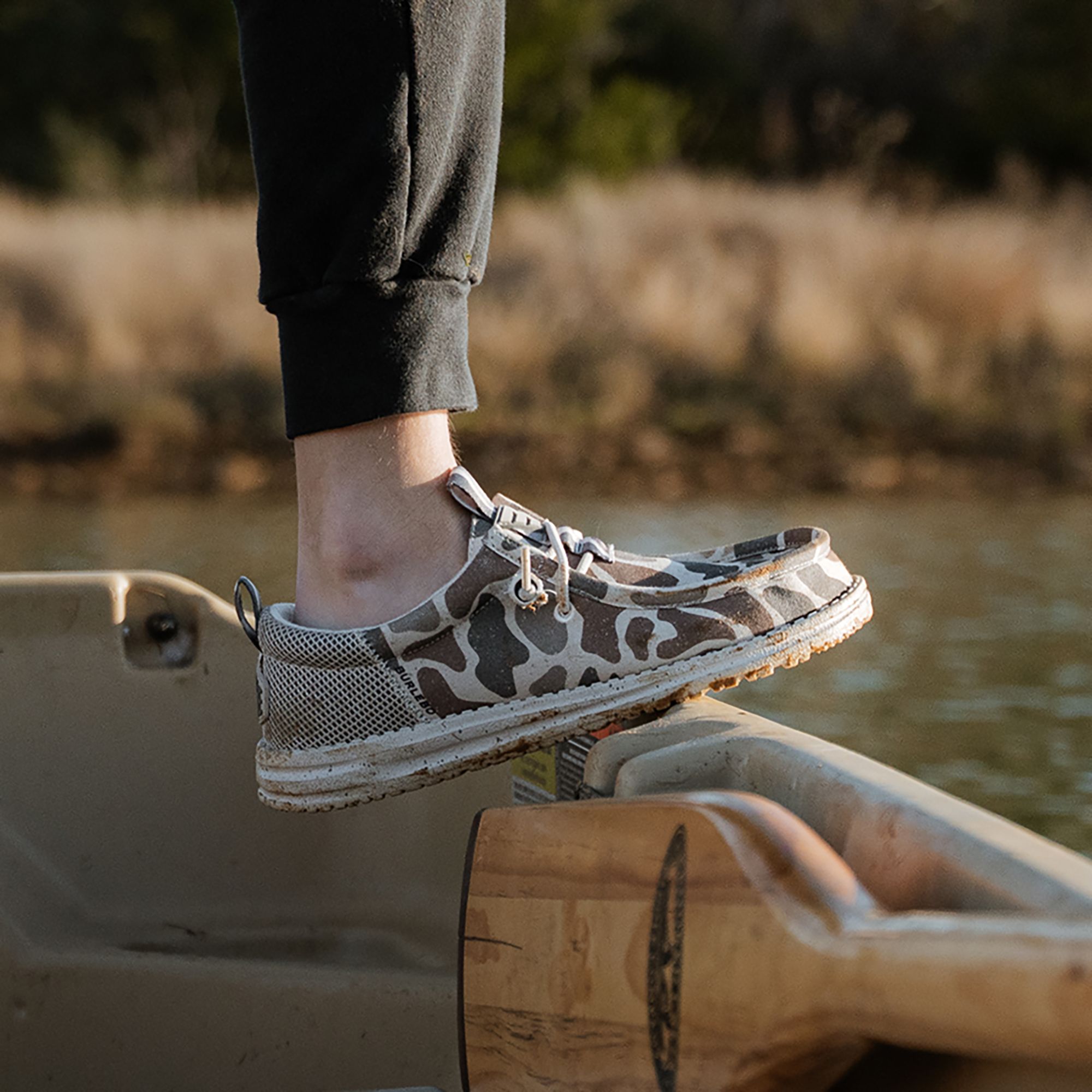 Hey Dude x Burlebo Kids' Wally Funk Deer Camo Shoes | Dick's Sporting Goods
