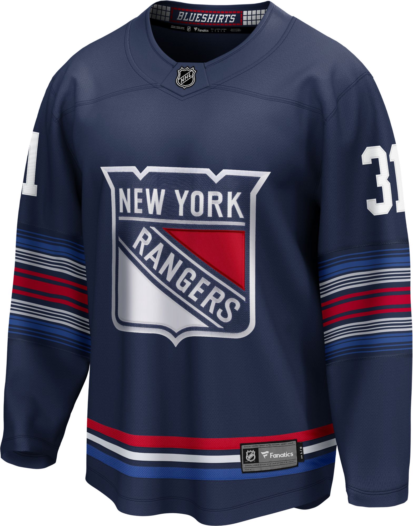 Fanatics Nhl Adult New York Rangers Igor Shesterkin #31 Breakaway ...