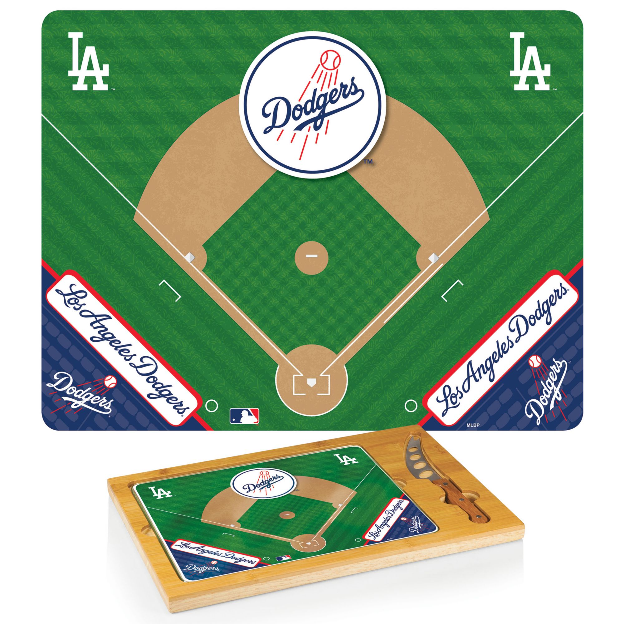 Picnic Time Los Angeles Dodgers Glass Top Serving Board Set | Dick's ...