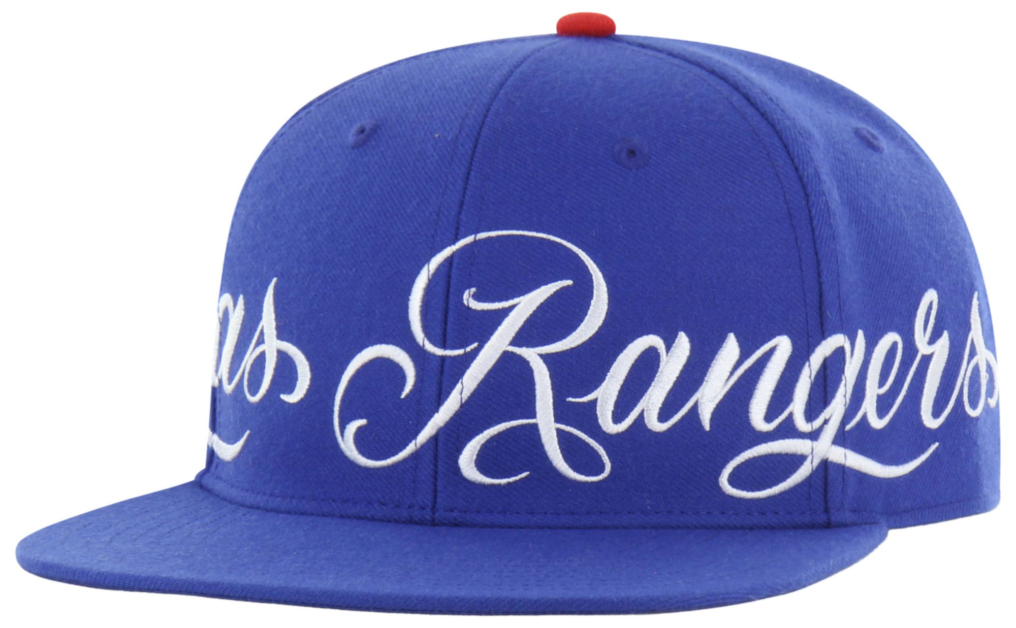 '47 Adult Texas Rangers Royal Mister Cartoon Script Captain Hat | Dick ...