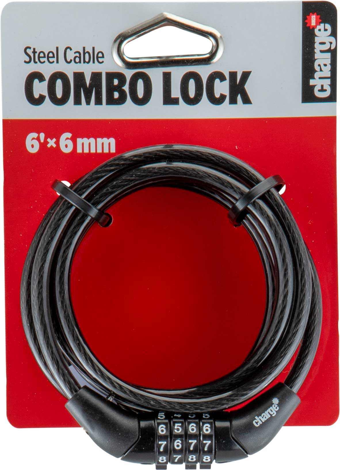Charge 6' x 6mm Number Combination Cable Lock | DICK'S Sporting Goods