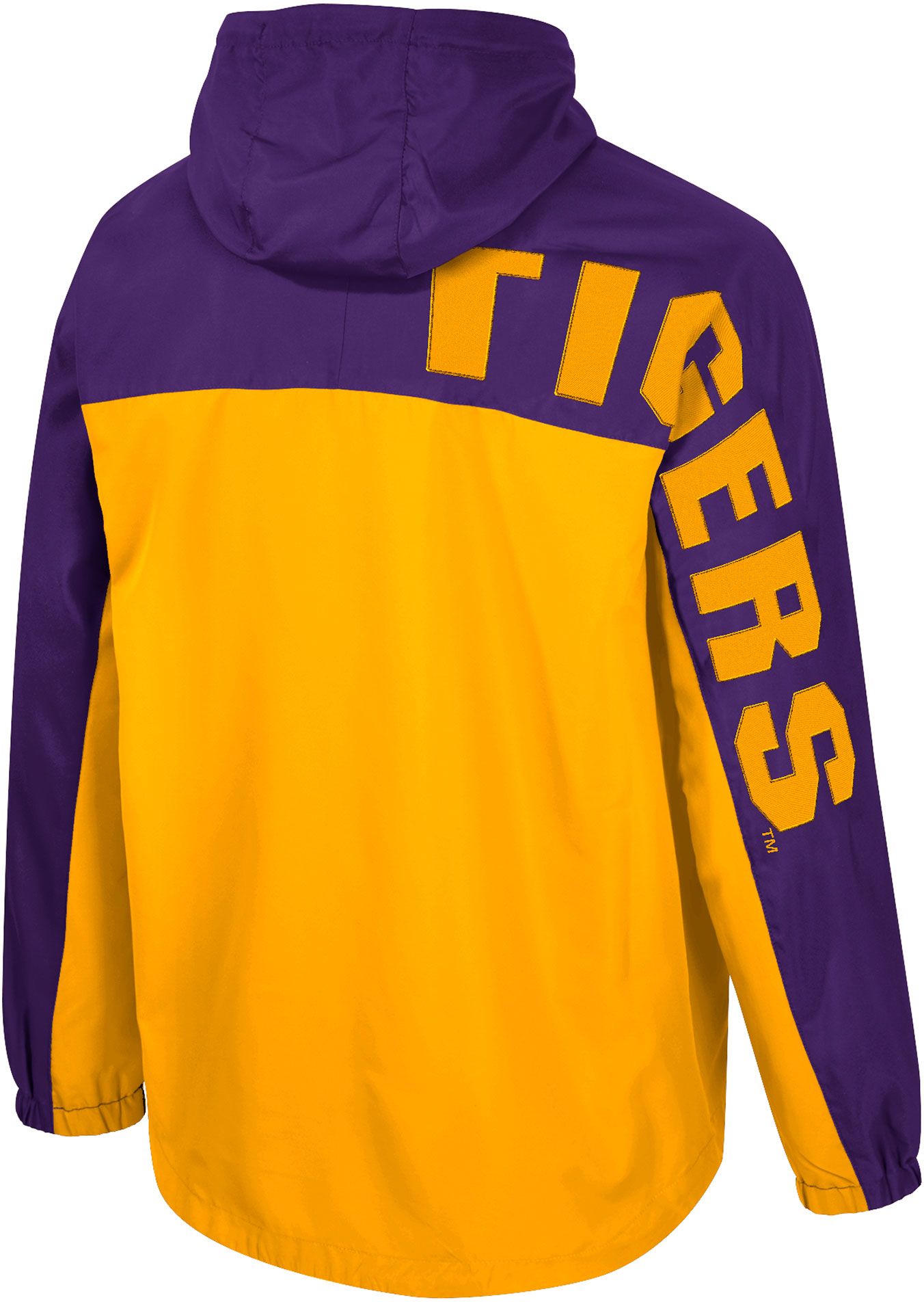 Colosseum Men's Lsu Tigers Purple 1/2 Zip Anorak Jacket International ...