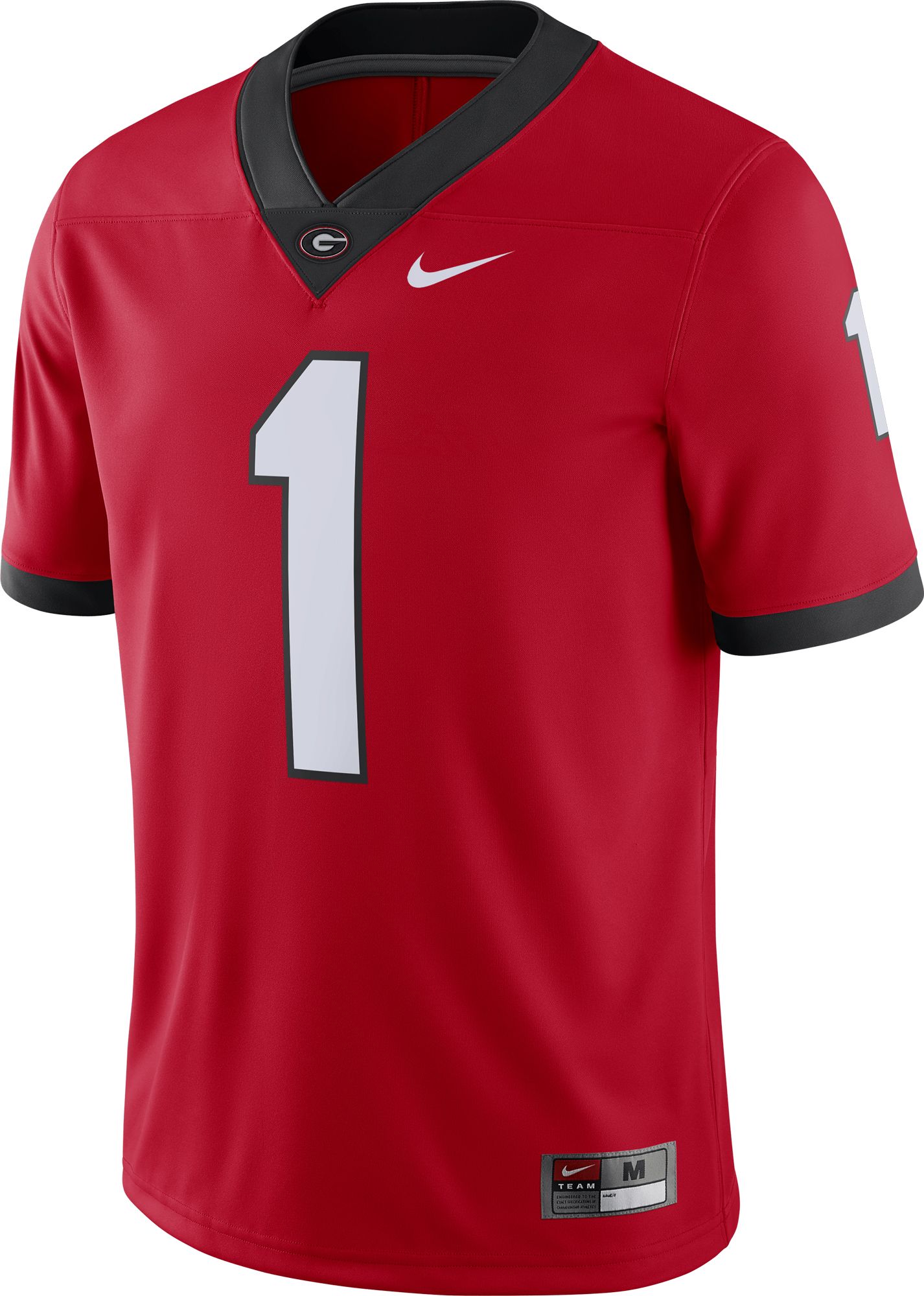 Nike Men's Georgia Bulldogs #1 Red Dri-FIT Game Football Jersey | Dick ...