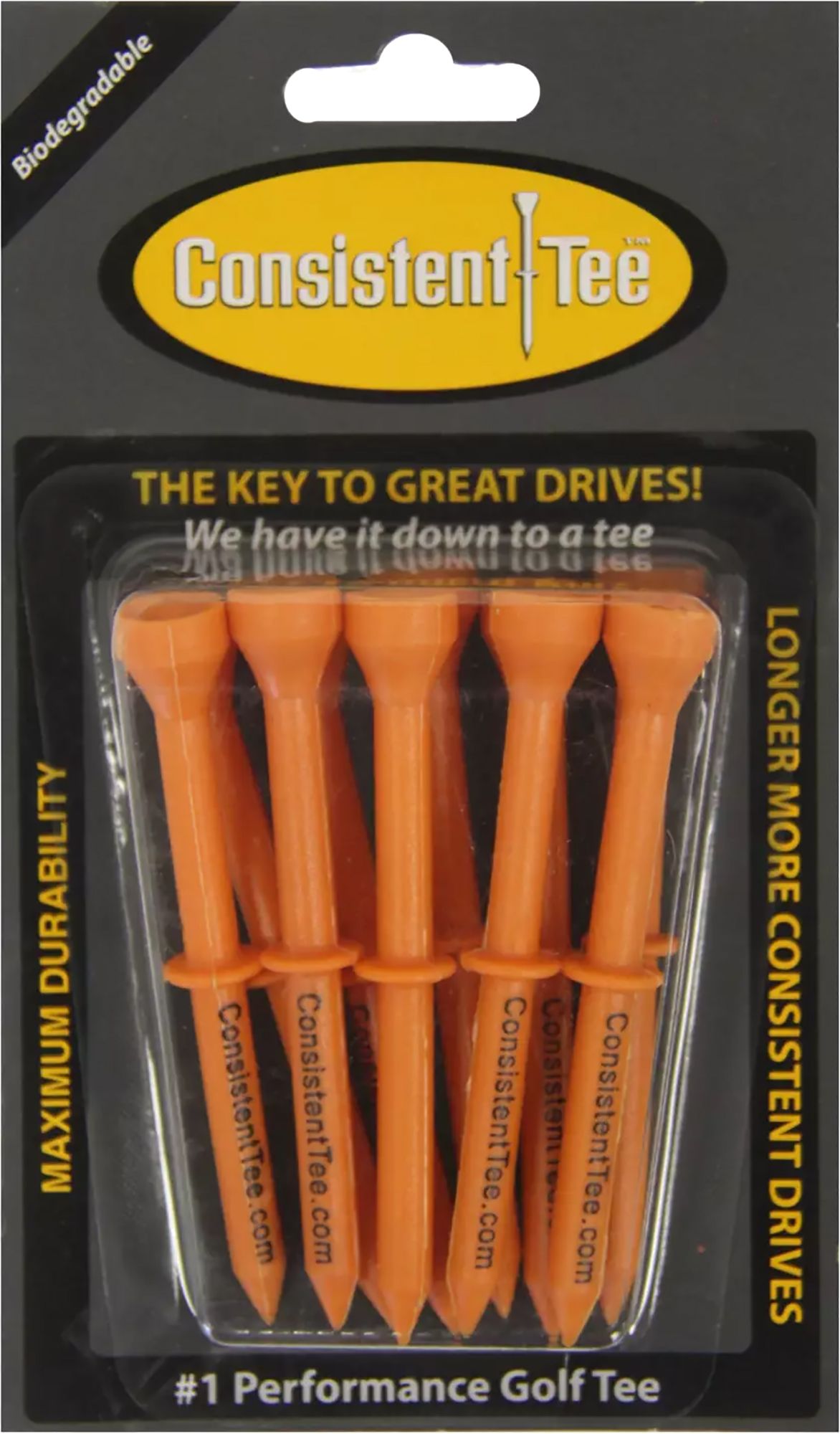 Consistent-Tee 3 1/4'' Orange Golf Tees - 10 Pack | Golf Galaxy