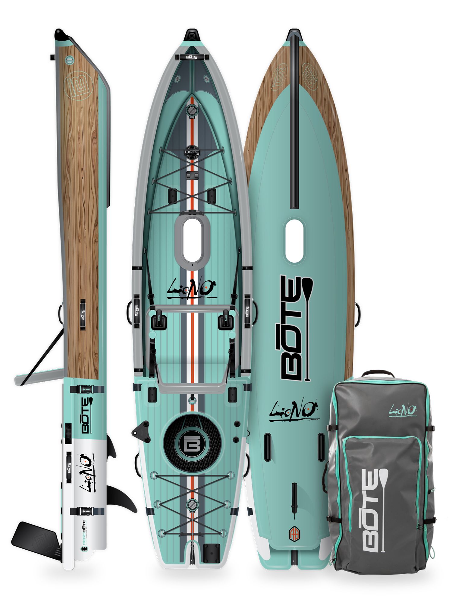 Bote Lono Aero Pedaling Inflatable Kayak and Stand-Up Paddleboard ...