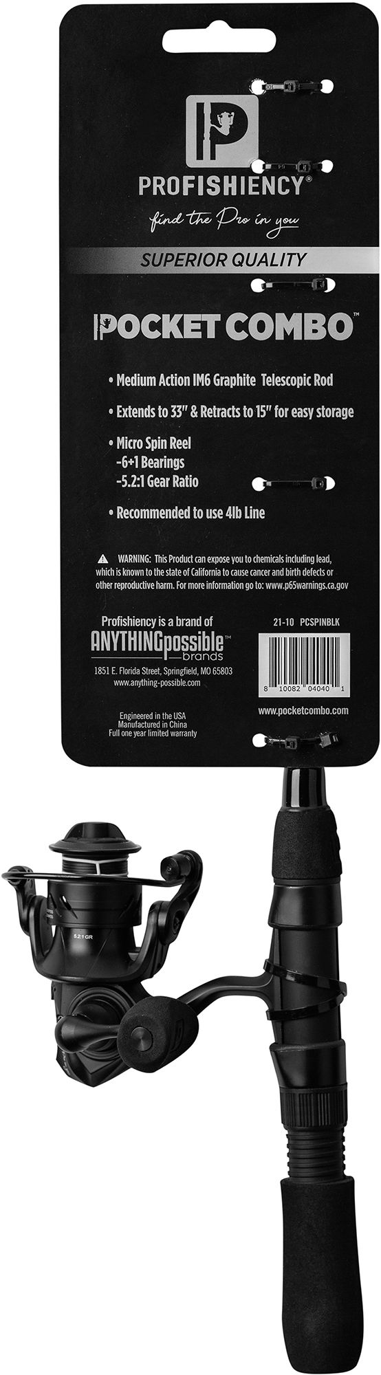 ProFISHiency "Tiny But Mighty" Spinning Pocket Combo | Publiclands