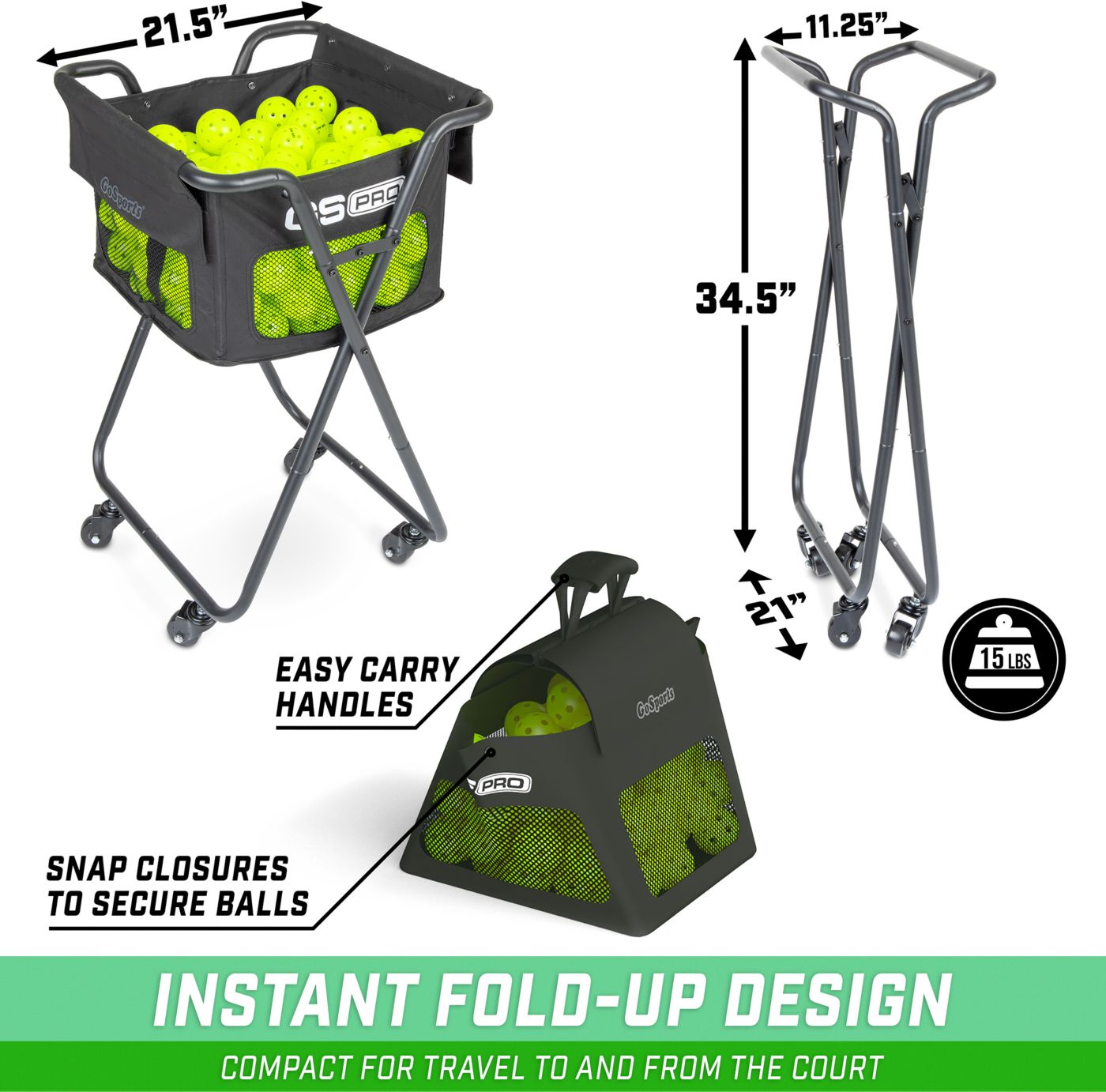 GoSports Ball Caddy with Portable Cart | Dick's Sporting Goods