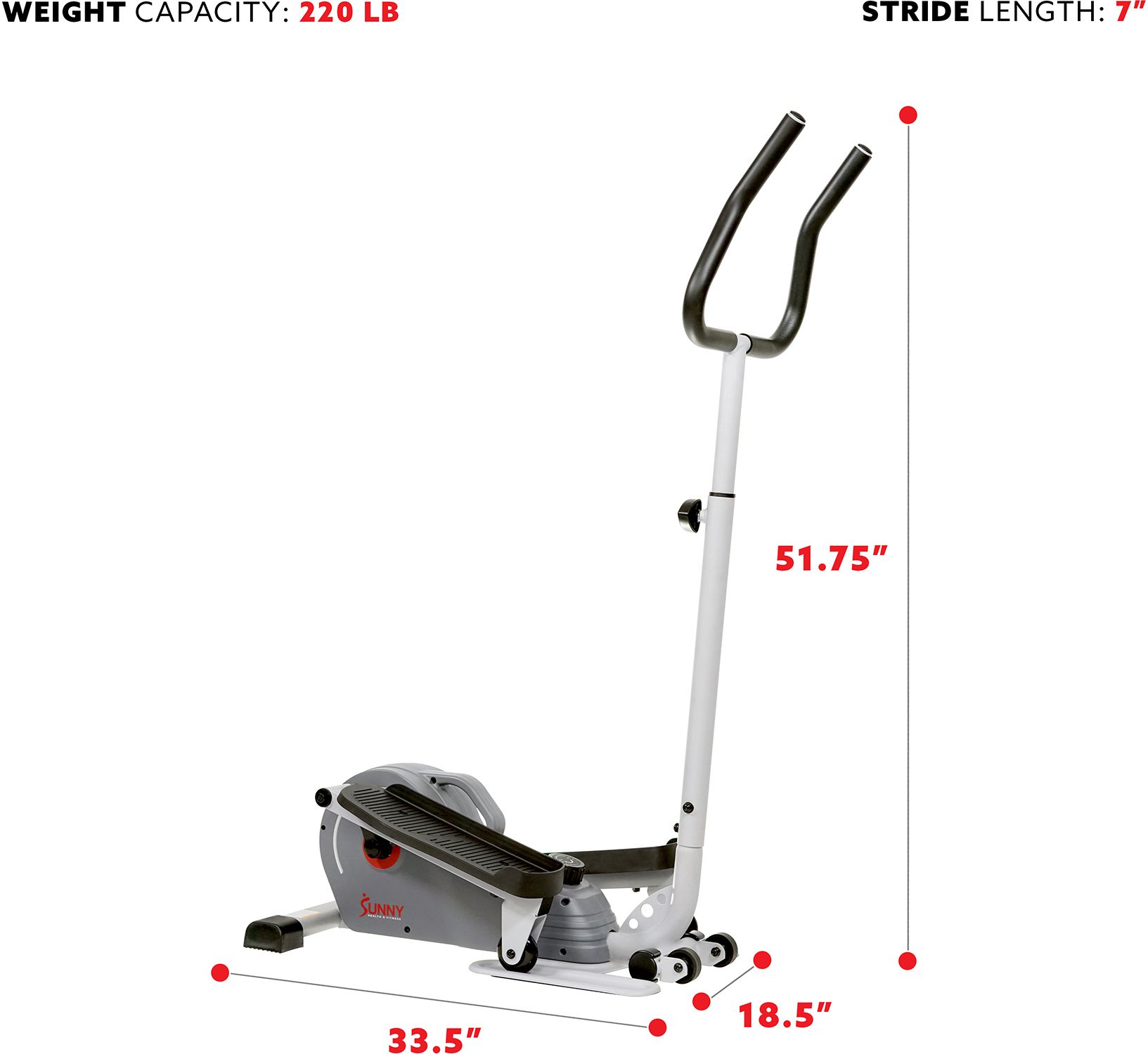 Dick's Sporting Goods Sunny Health & Fitness Standing Elliptical ...