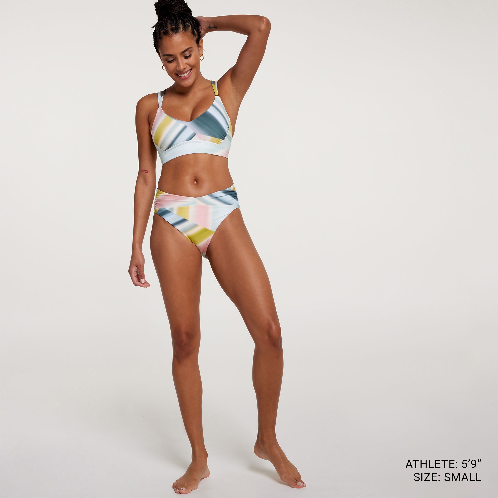 CALIA Women's Strappy Back Ruched Medium Support Bikini Swim Top | Dick's Sporting Goods