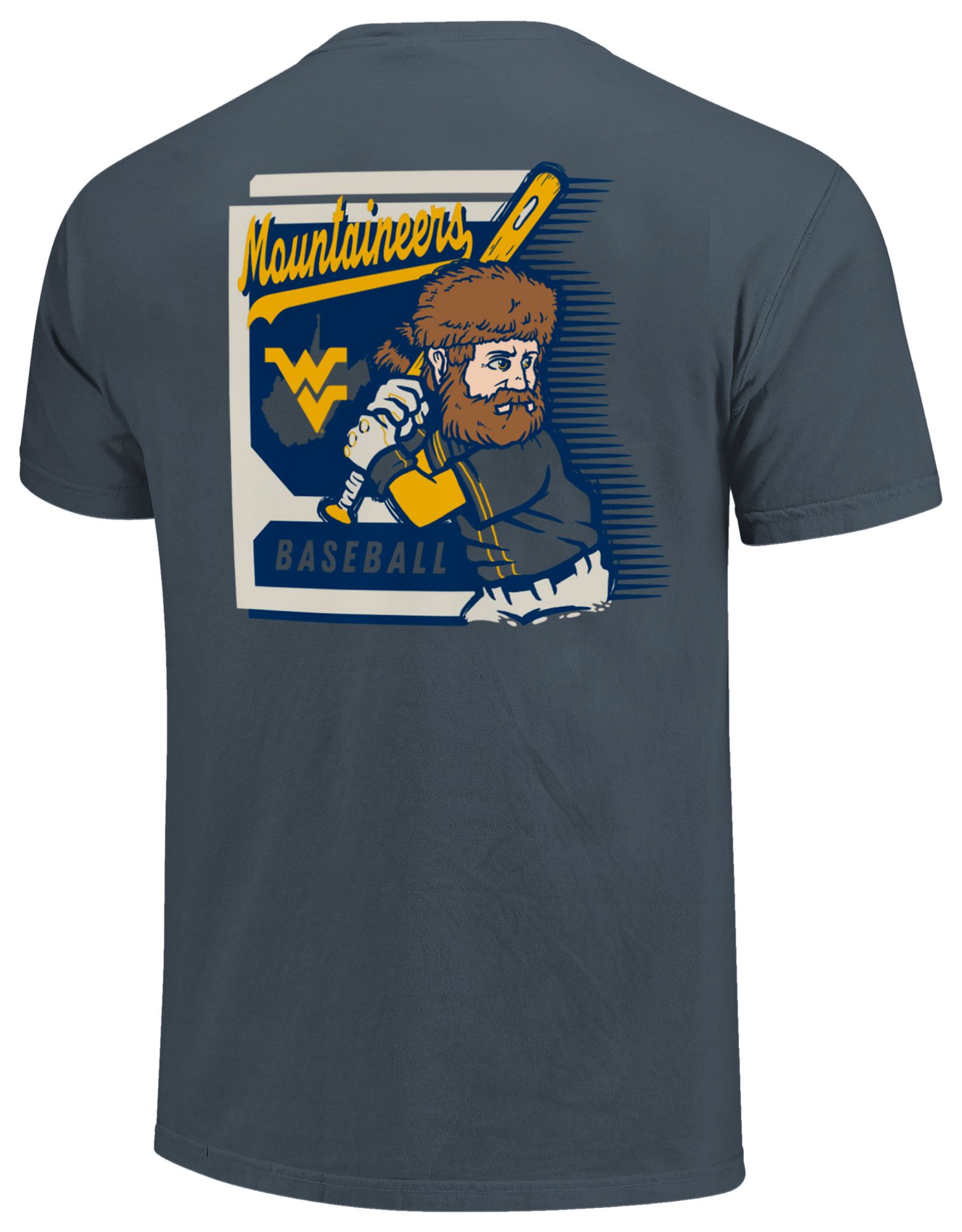 Image One Men's West Virginia Mountaineers Denim Mascot T-Shirt | Dick ...